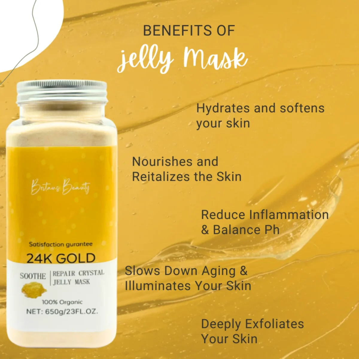 Britains Beauty 24K Gold Jelly Mask - Britains Beauty